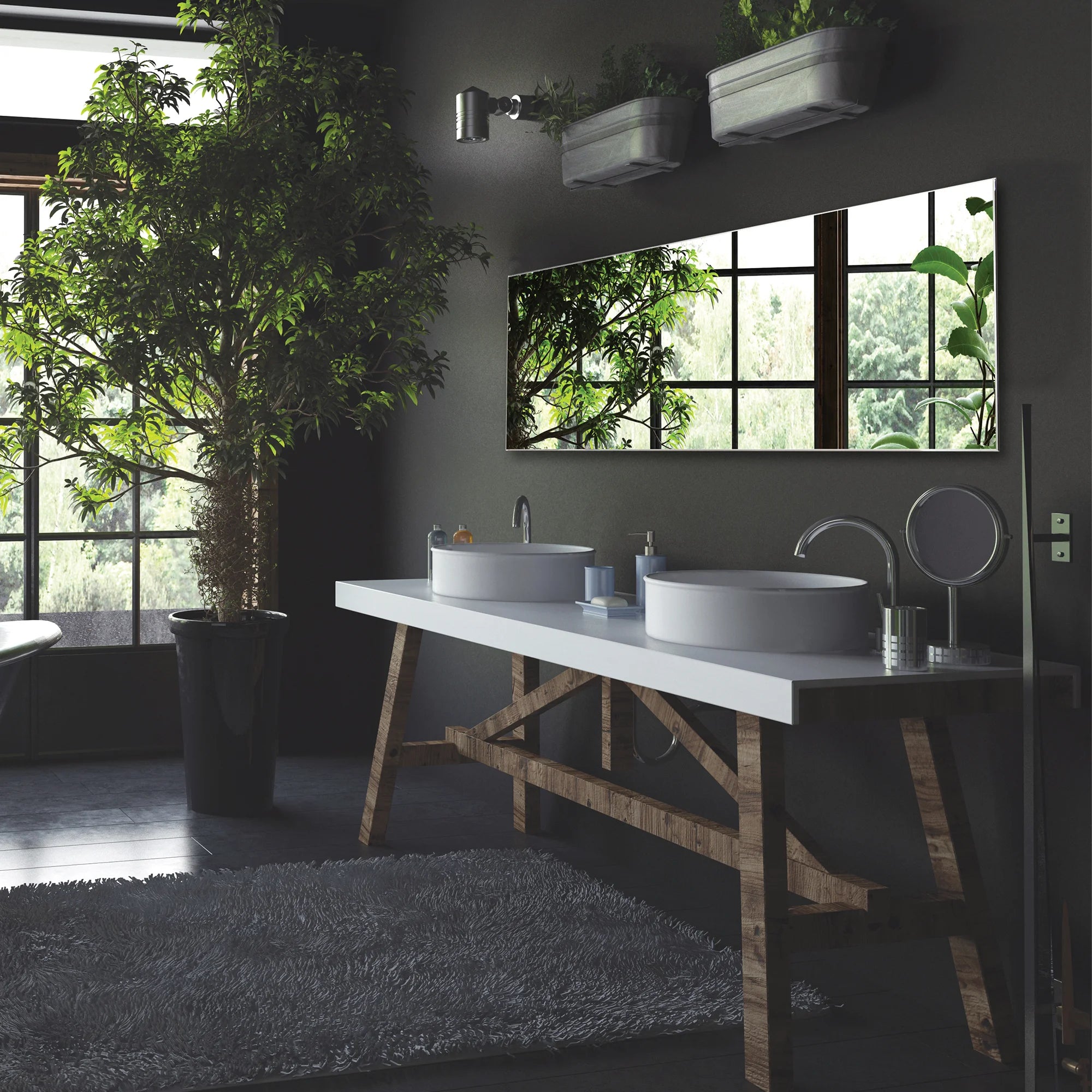 Willow Large Landscape Bevelled Edge Mirror | Bassetts