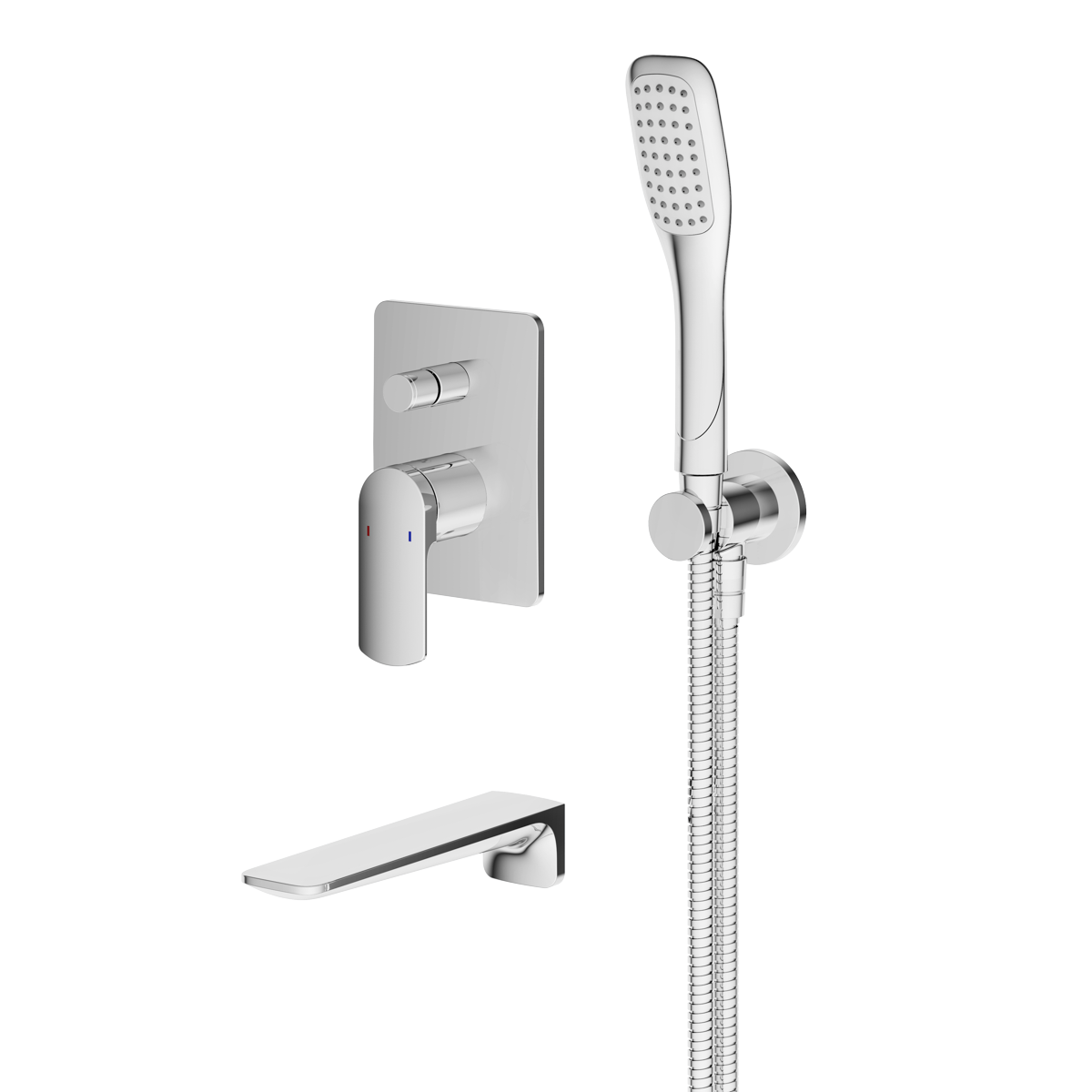 Aqualla Fuse Wall Mounted Bath Shower Mixer | Bassetts