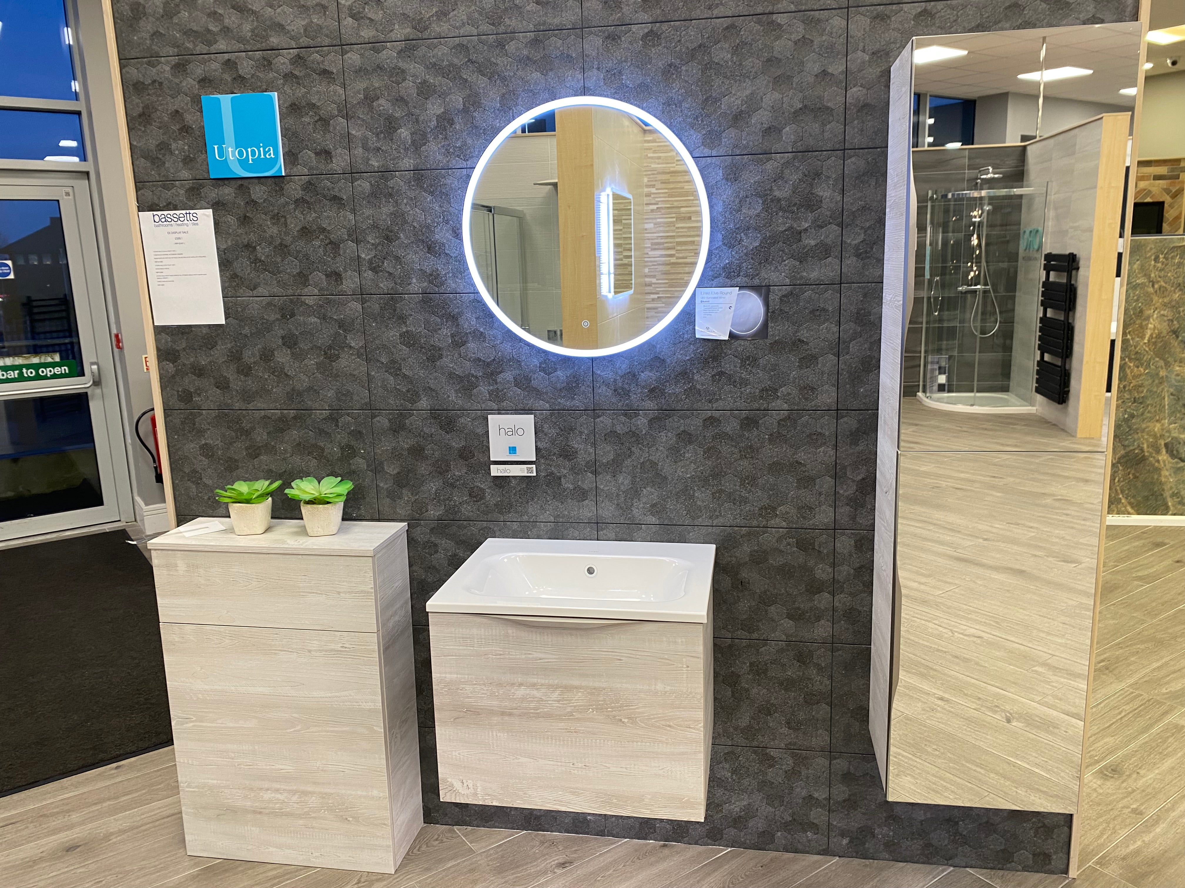 Utopia Halo Vanity Unit, Toilet Unit & Mirror Tall-Boy Unit | Bassetts
