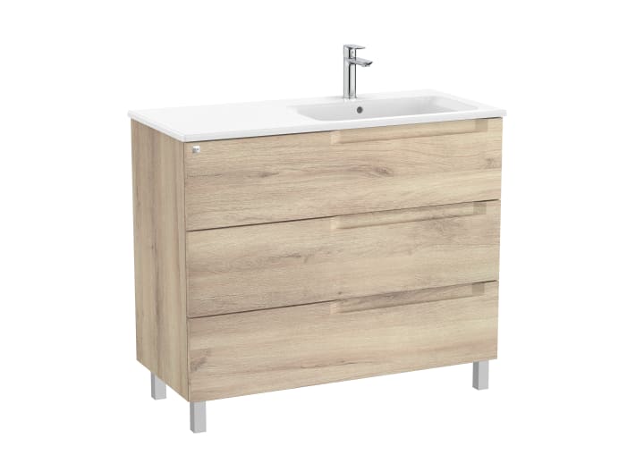 Aleyda Unik (Basin & Vanity Unit) Standard 3 Drawer 1000mm Right-Hand ...